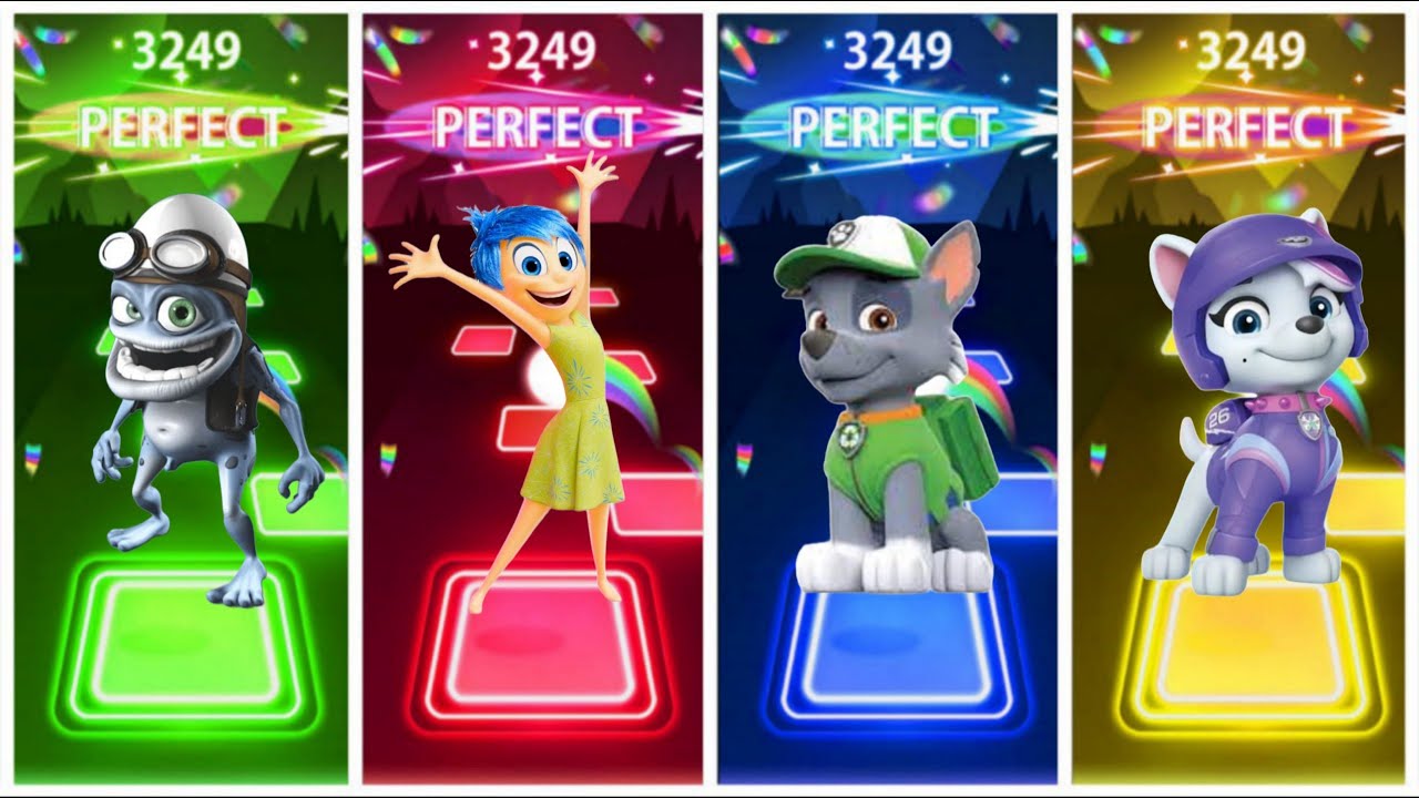 Crazy Frog 🆚 Inside out 2 - Anger 🆚 PAW Patrol - Chase 🆚 Rocky 🎶 Tiles ...