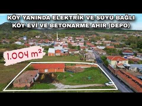 2383- KÖY YANINDA ELEKTRİK VE SUYU BAĞLI 1.004 M² KÖY EVİ VE BETONARME AHIR