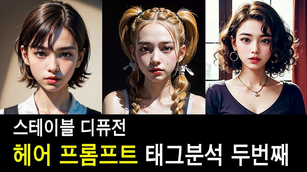 Ai 그림 헤어 프롬프트 스테이블 디퓨전 프롬프트 스테이블 디퓨전 사용법 Ai 실사 프롬프트 Youtube