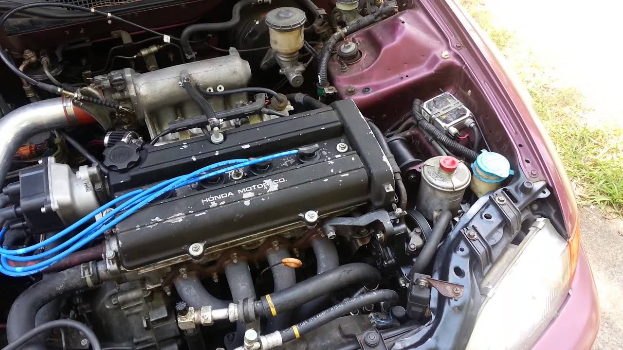 '94 Honda Civic w/B18b1 swap - YouTube