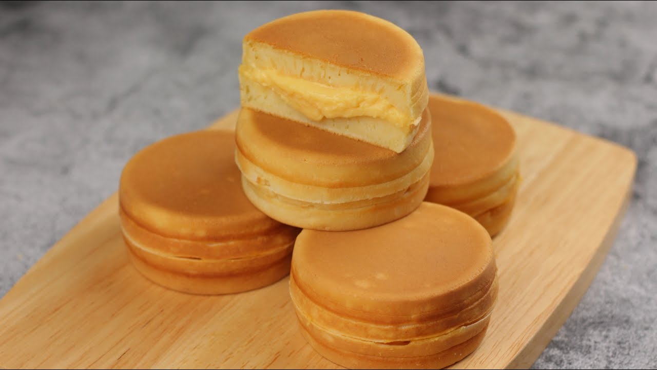 Custard Cream Pancakes! [ No Oven, No Machine ] - YouTube