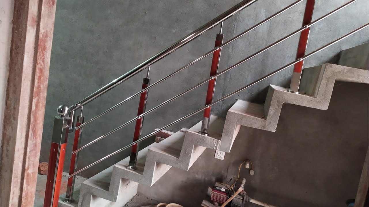 model steel railing new design square pipe railing new design - YouTube