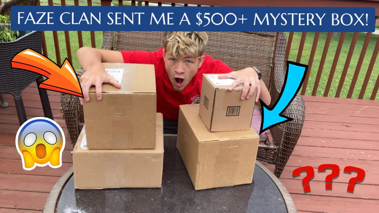FAZE CLAN SENT ME A $500+ MYSTERY BOX! - YouTube