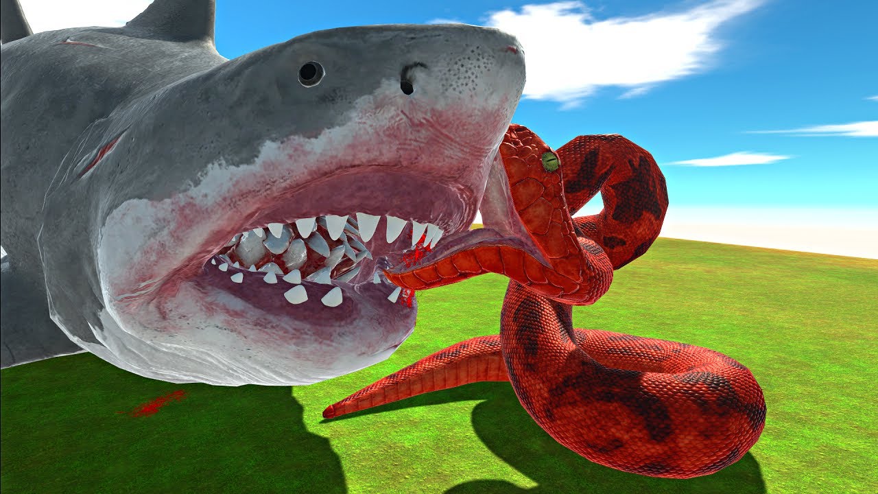 Titanoboa vs Mutant Megalodon in Animal Revolt Battle Simulator - YouTube