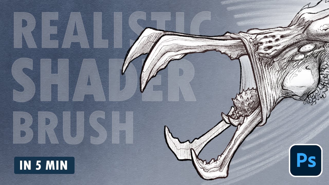 How to Create a Realistic Shader Brush in Photoshop in 4 MIN - YouTube