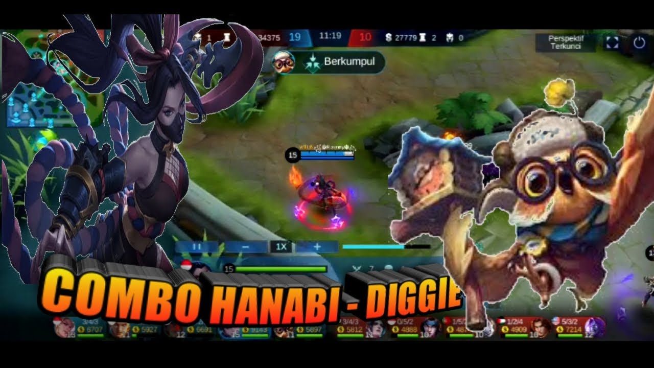 Hero mm yg paling mudah di combo HANABI COMBO DIGGIE 1 triple kiil + 1 ...