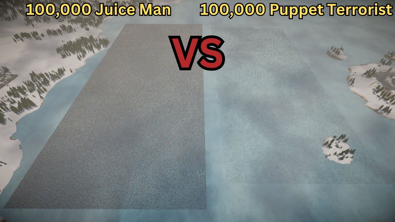 100,000 Juice Man Versus 100,000 Puppet Terrorist || Ultimate Epic ...