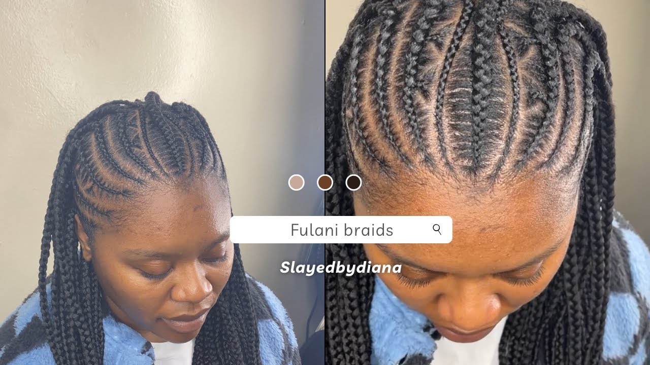 Fulani braids tutorial-start to finish - YouTube