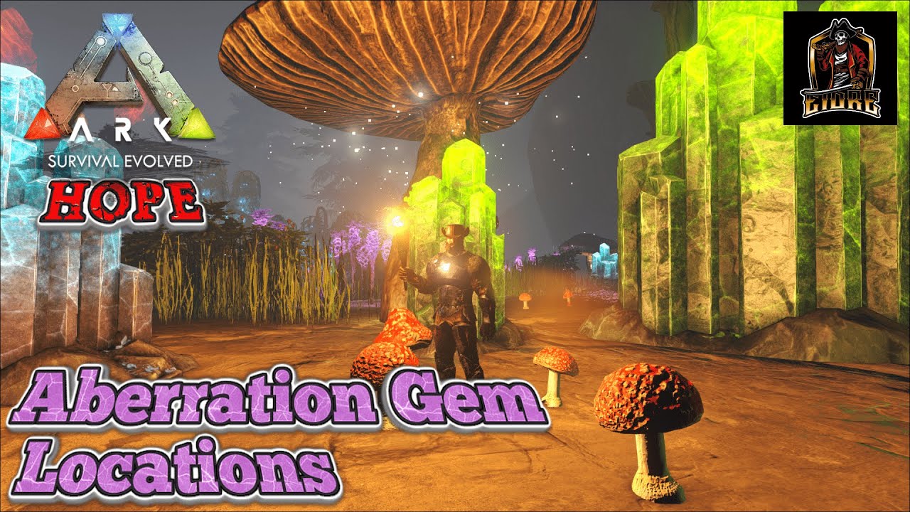 Where To Find Every Color Of Aberration Gems | Ark: Hope Map Guide ...