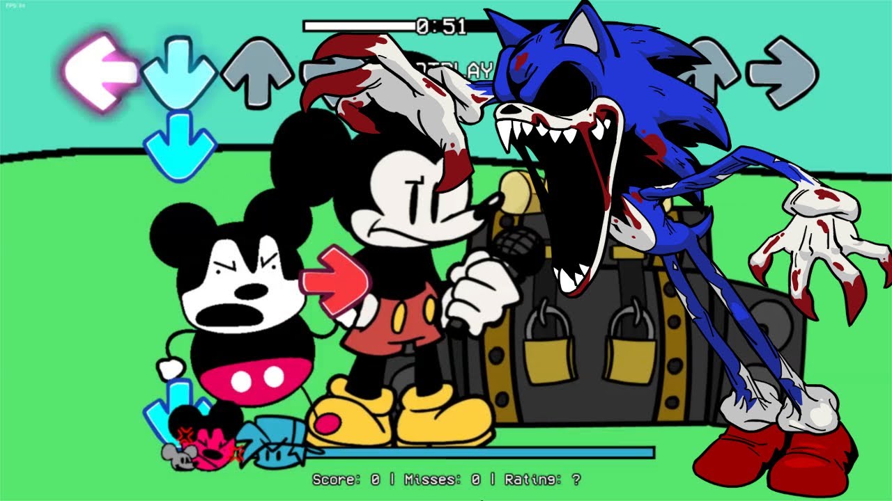 FNF V.S. Mickey Mouse & Mokey VS SONIC FULL HORROR MOD [HARD] - YouTube