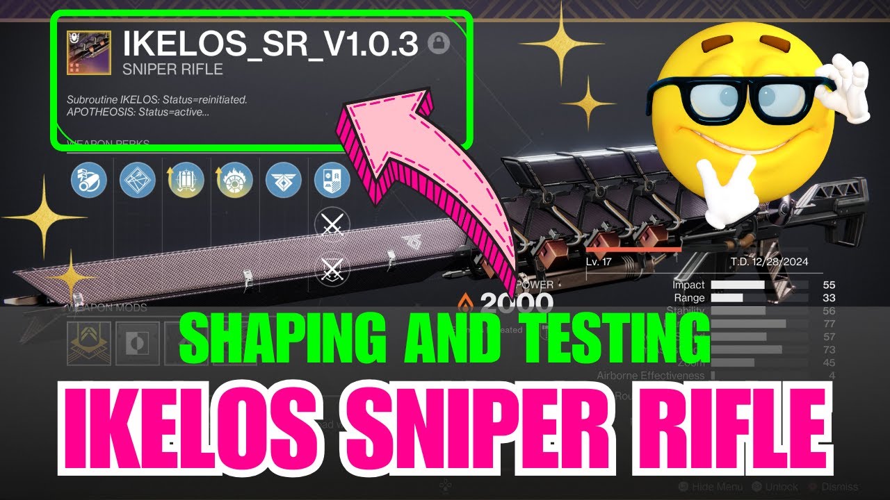 Shaping guide to IKELOS_SR_V1.0.3 sniper rifle - Crafting tips to ...