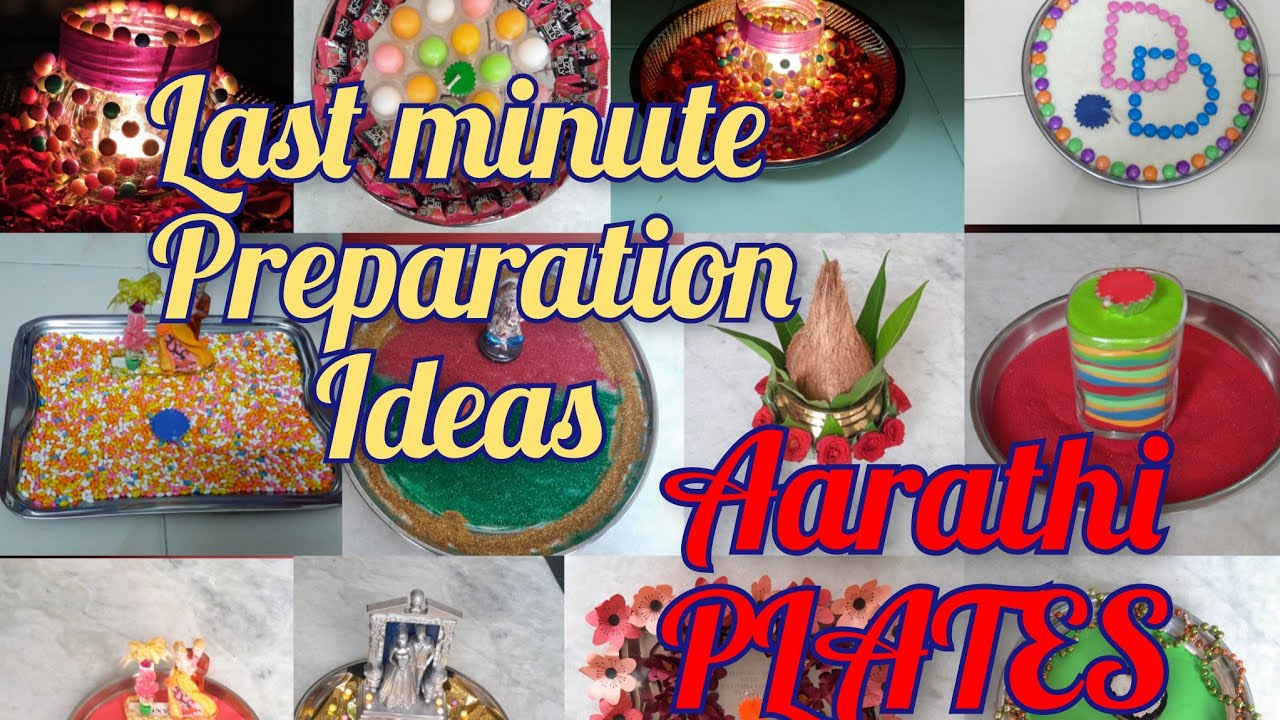 Last minute Aarathi plate preparation ideas | wedding arathi plate ...