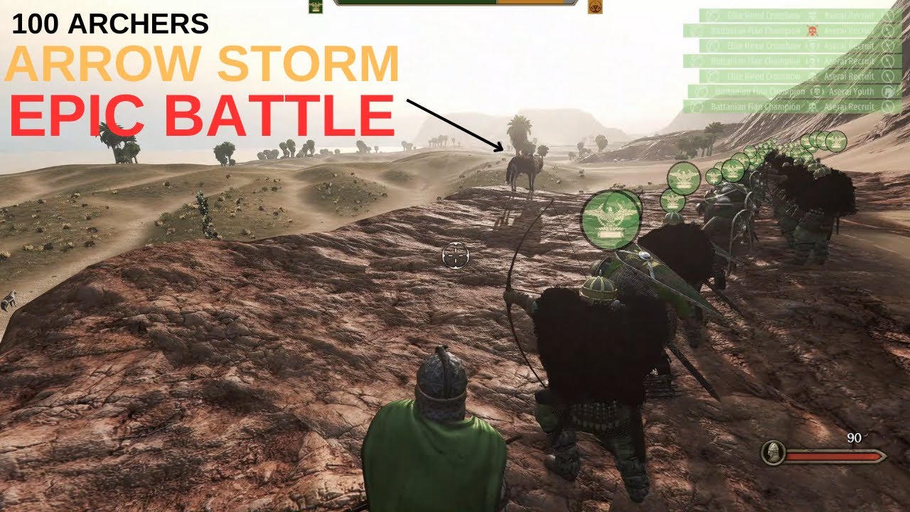 ARROW STORM : 100 ARCHERS UNLEASH CHAOS IN BANNERLORD ROLEPLAY - YouTube