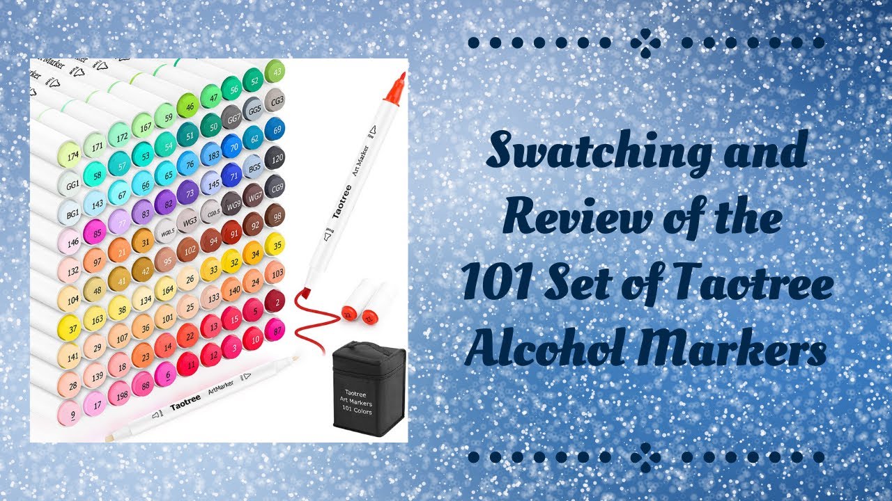 Swatching and Review of the 101 Set of Taotree Alcohol Markers - YouTube