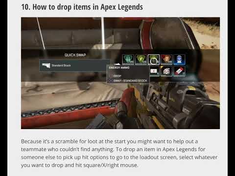How to drop items in Apex Legends PS4 - YouTube