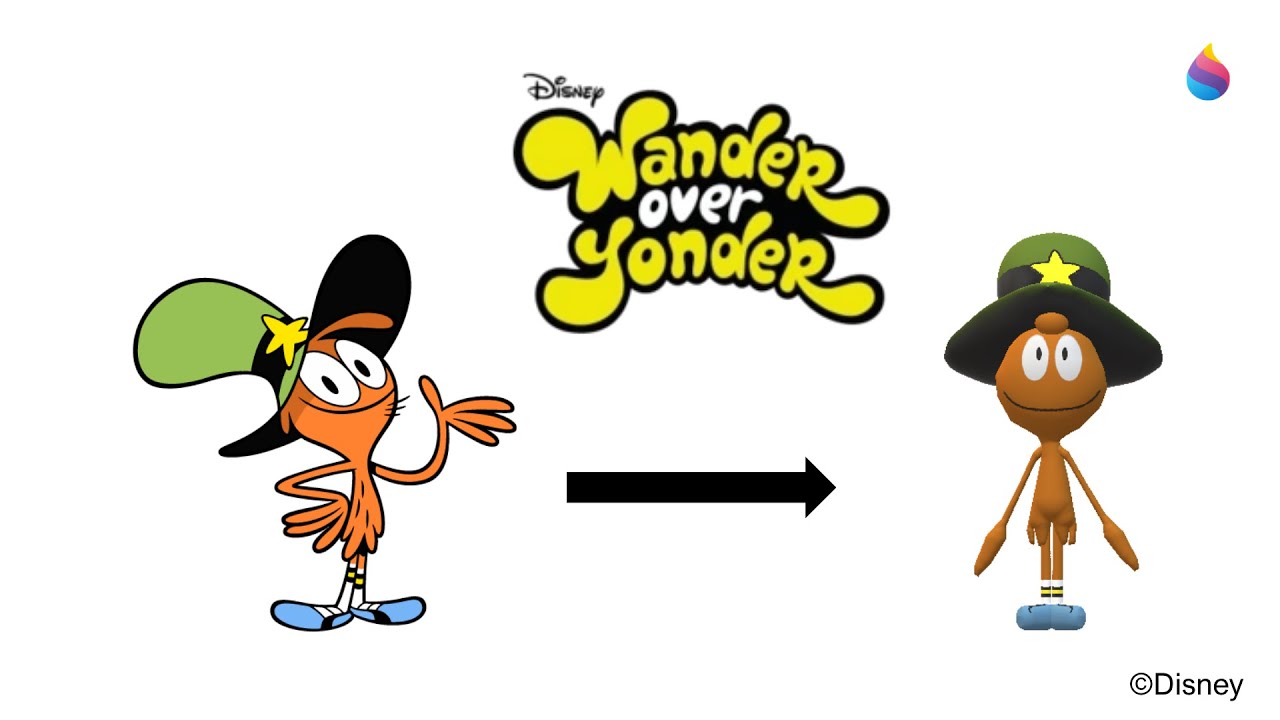 Paint 3D Tutorial: Wander ~ from "Wander Over Yonder" - YouTube