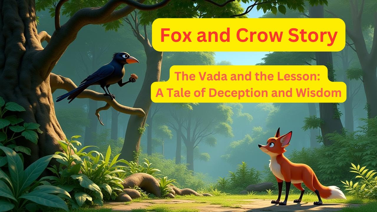 Fox and Crow Story In English Twisted Fox and Crow Bedtime Story for ...