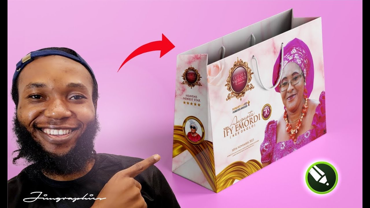 How to Design a Paper Bag in CorelDraw with mockup - YouTube
