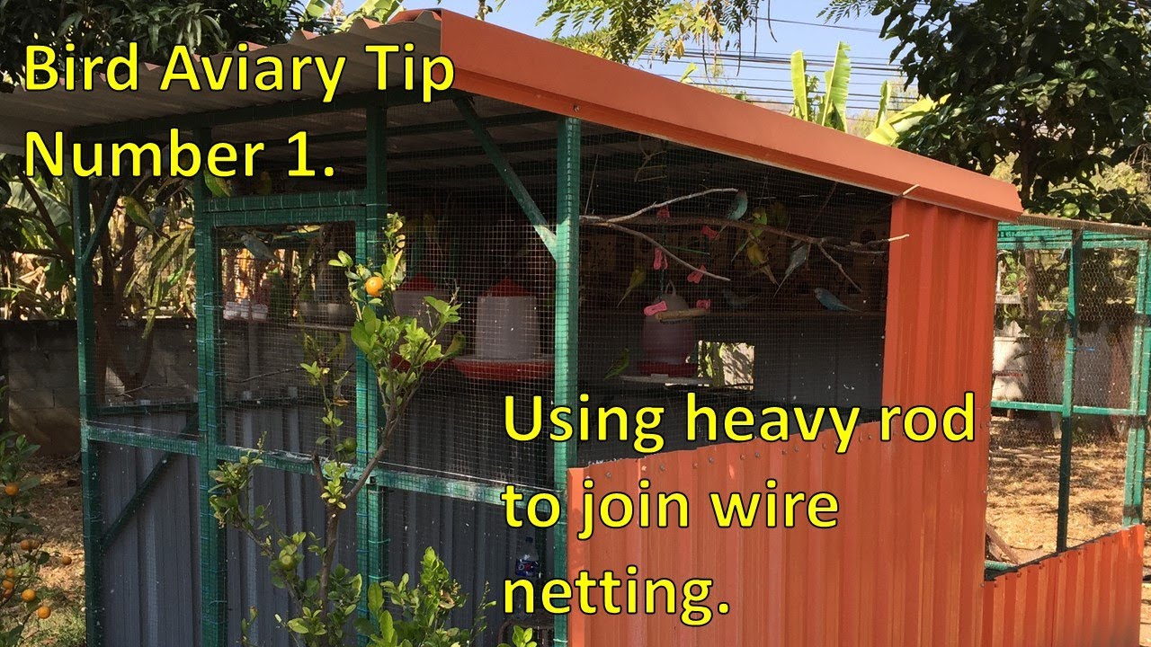 Tip Number 1 Bird Breeding Aviary - using a metal rod to join and ...