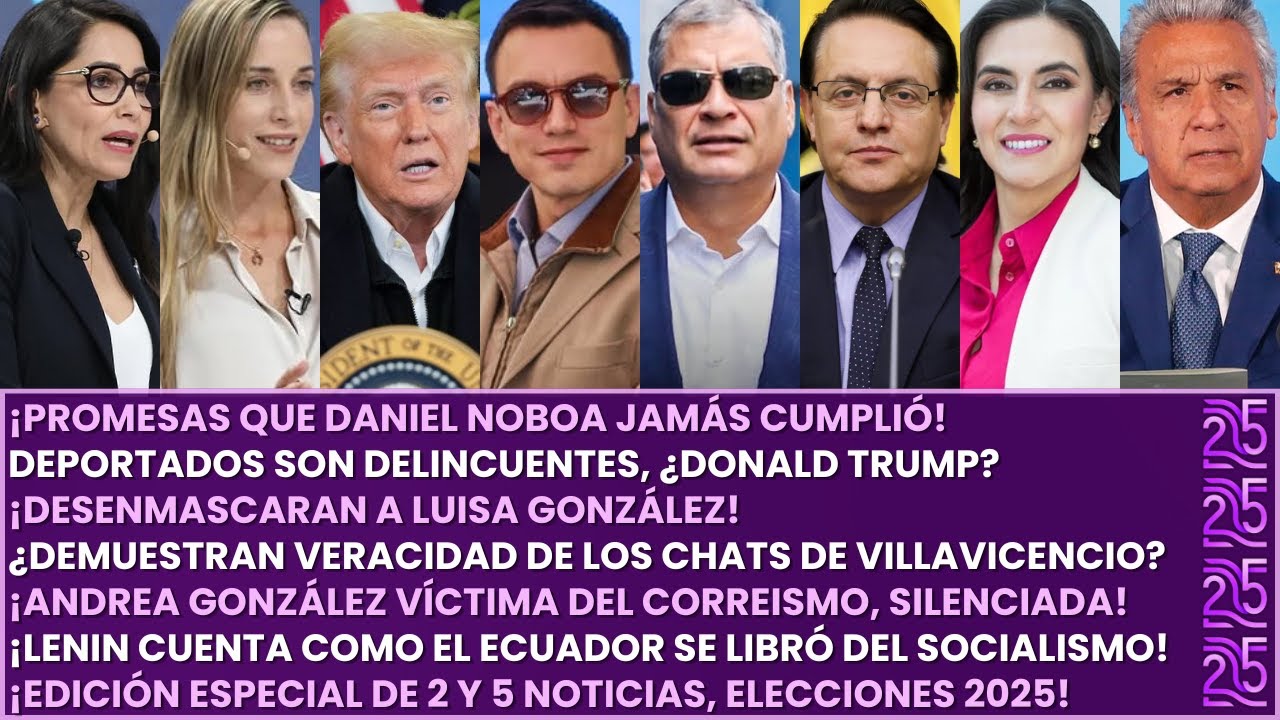 LUISA GONZALEZ ANDREA GONZALEZ DONALD TRUMP DANIEL NOBOA RAFAEL CORREA ...