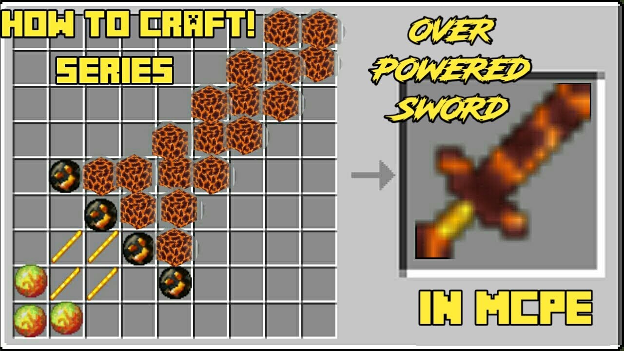 How to craft a overpowered sword(magma sword in MINECRAFT) ||STROM ...