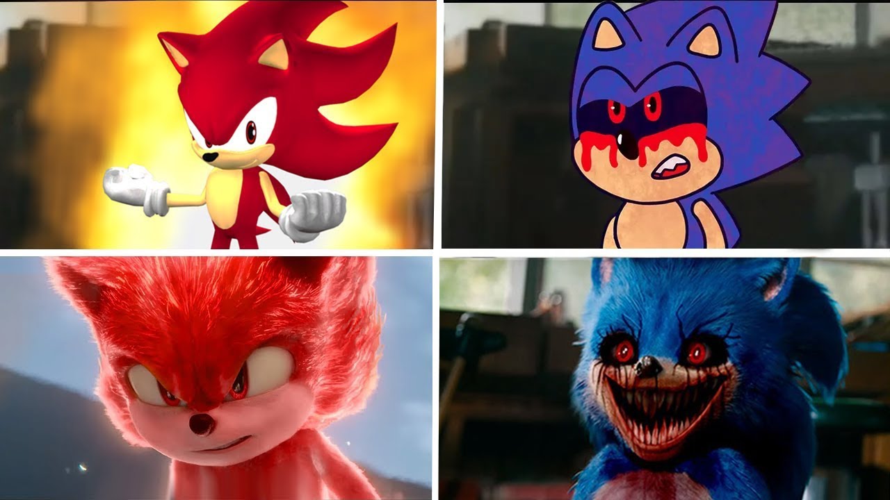 Sonic EXE vs Fire Sonic Sonic The Hedgehog Movie Uh Meow All Designs ...