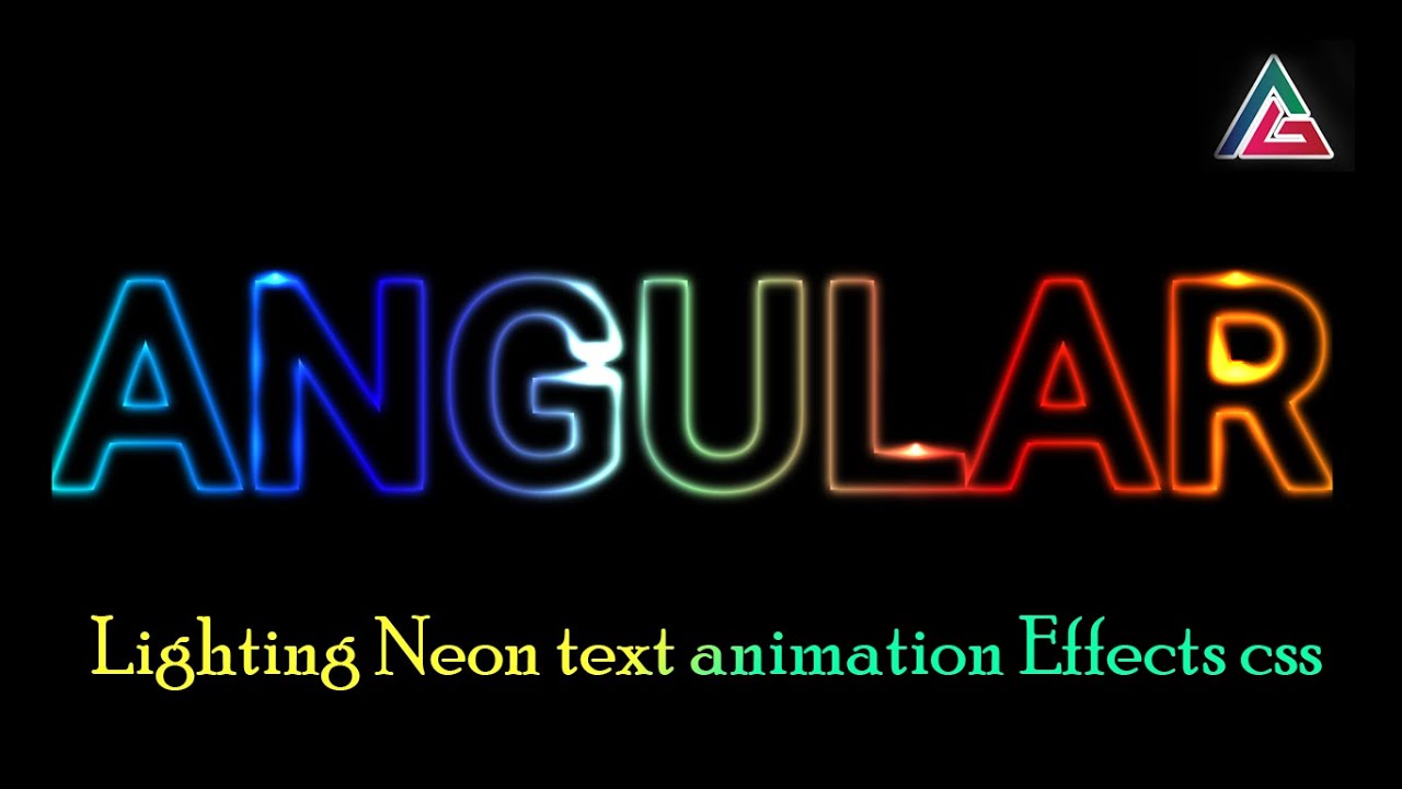 Lighting Neon text animation Effects css I Neon text animation I neon ...