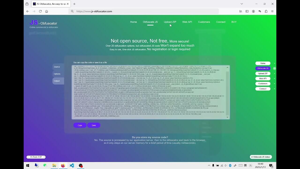 Use JS Obfuscator to obfuscate your JavaScript code - YouTube