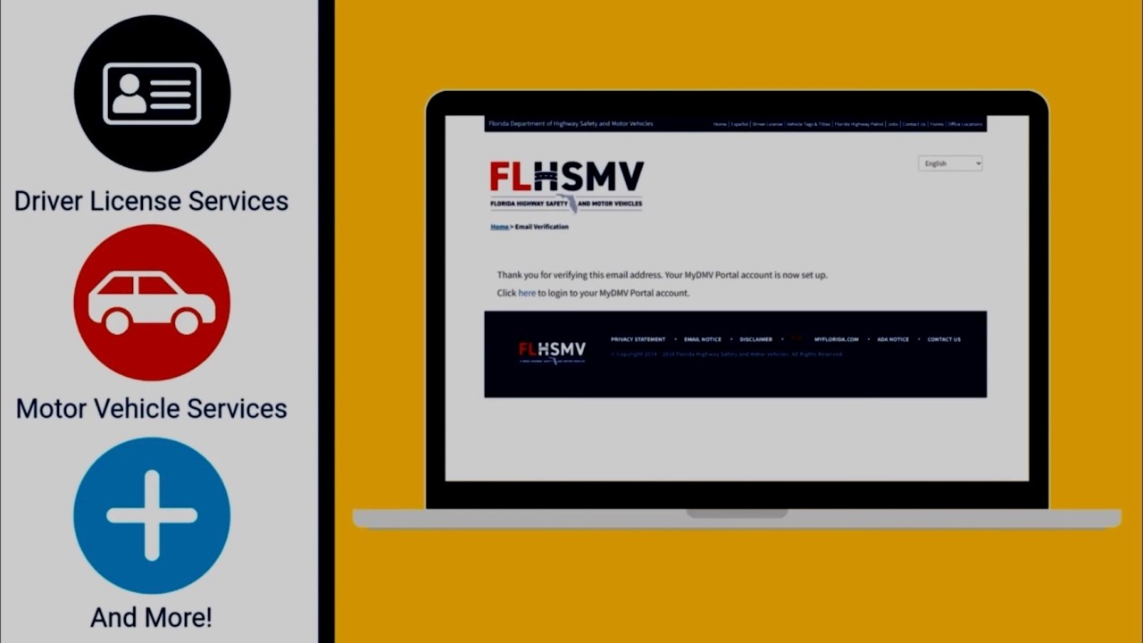 Florida FLHSMV MyDMV Portal Video Tutorials Account Creation and ...