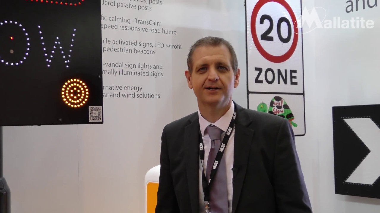 Mallatite Vehicle Activated Signs on show at Traffex2017 - YouTube