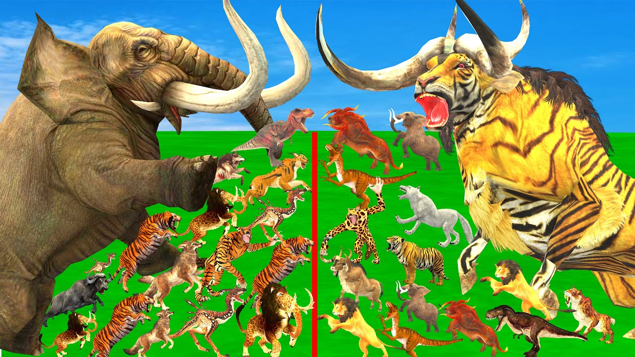 Modern vs Prehistoric Wild Animals Size Comparison Animal Epic Battle ...
