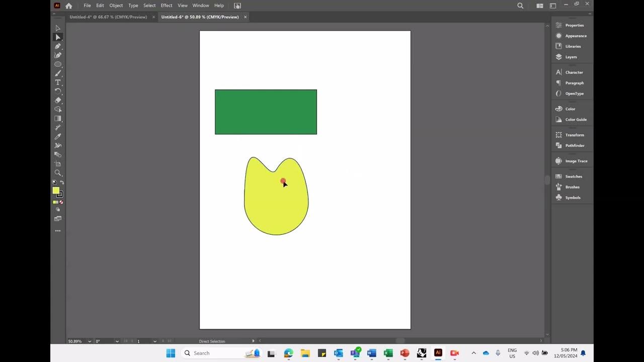 Illustrator tutorial 4 PHS: Intro to Manipulating Shapes with Selection and Pen Tools - YouTube
