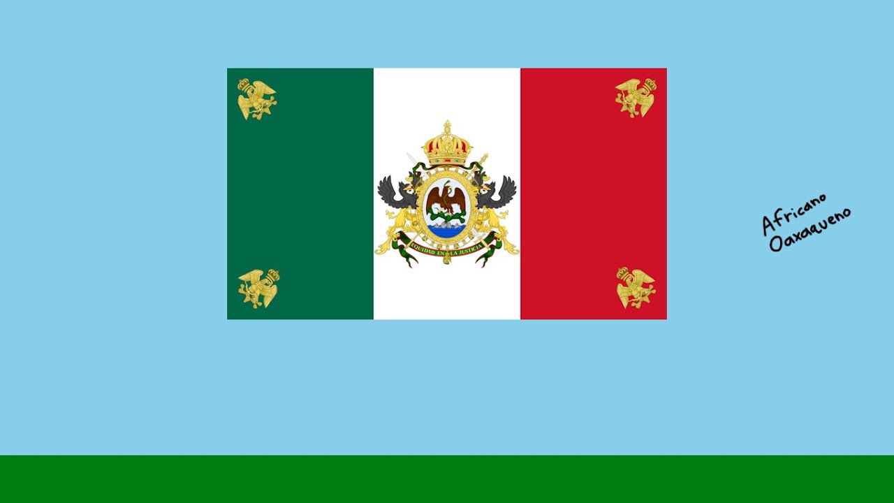 (1864-1867 Real Flag) Second Mexican Empire Loop - YouTube