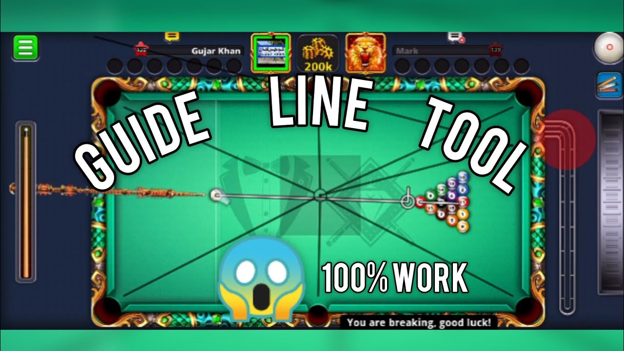 8 Ball Pool Live - guideline tool Gameplay in all table 100% working tool - YouTube