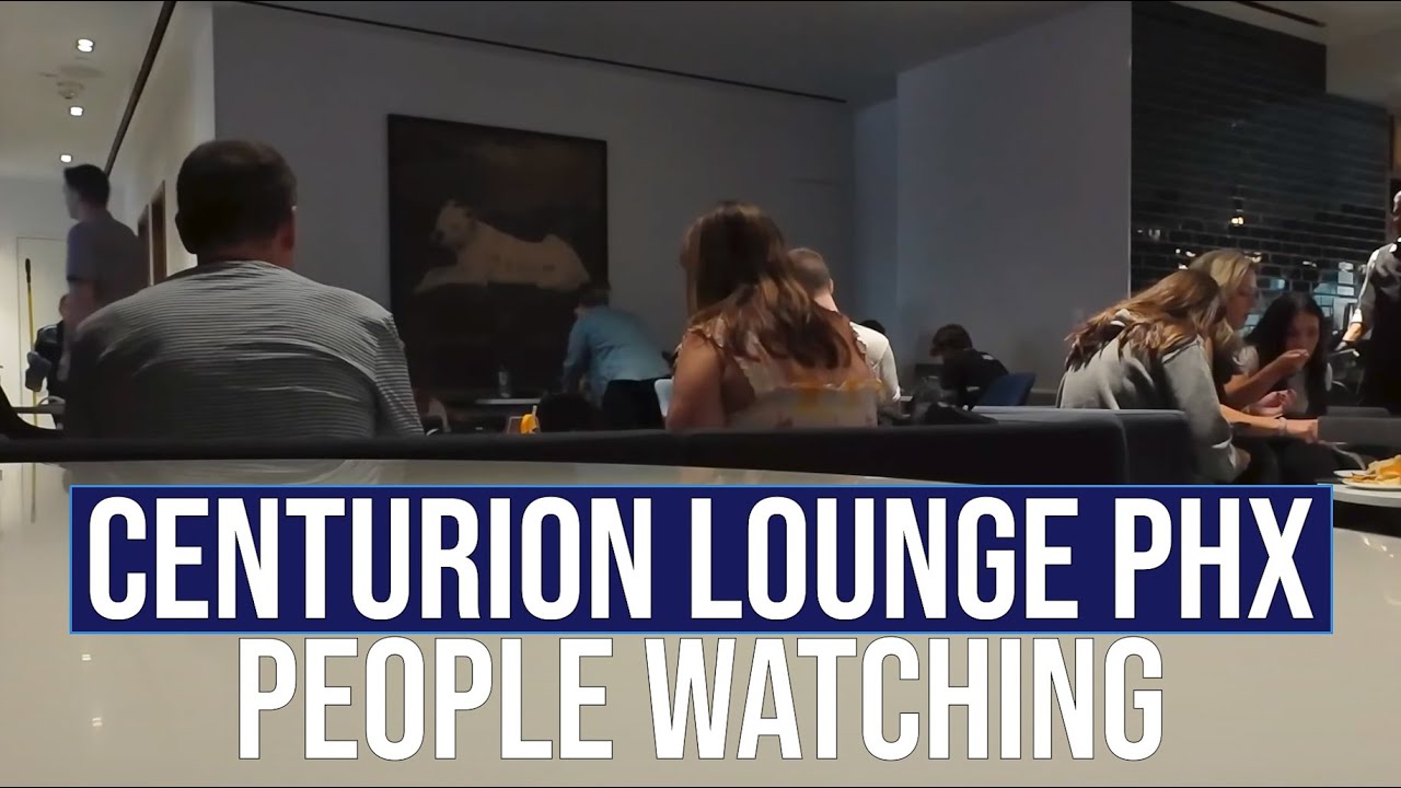 Centurion Lounge PHX Airport | People Watching | Airport sounds | DJI ...