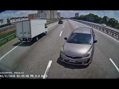Overspeeding car takes out multiple cars in Malaysia