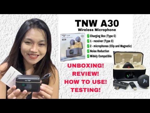 Unboxing TNW WIRELESS MICROPHONE A30 (DUAL MIC) - YouTube