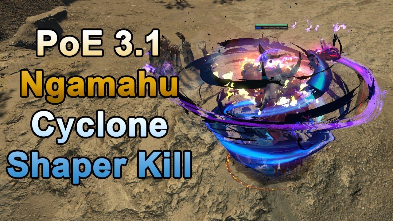 PoE 3.1 Ngamahu Cyclone Slayer Shaper Kill (Deathless) - YouTube
