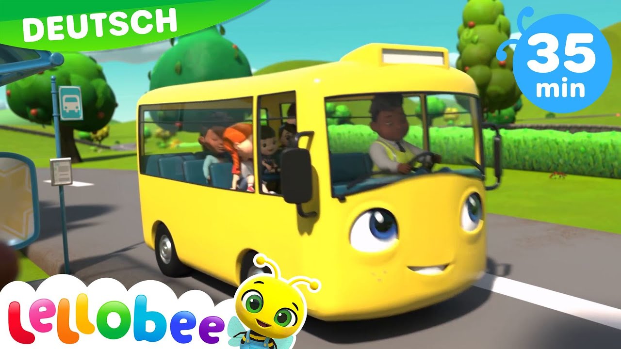Die Räder am Bus | Kinderlieder und Cartoons | Lellobee | Moonbug Kids ...