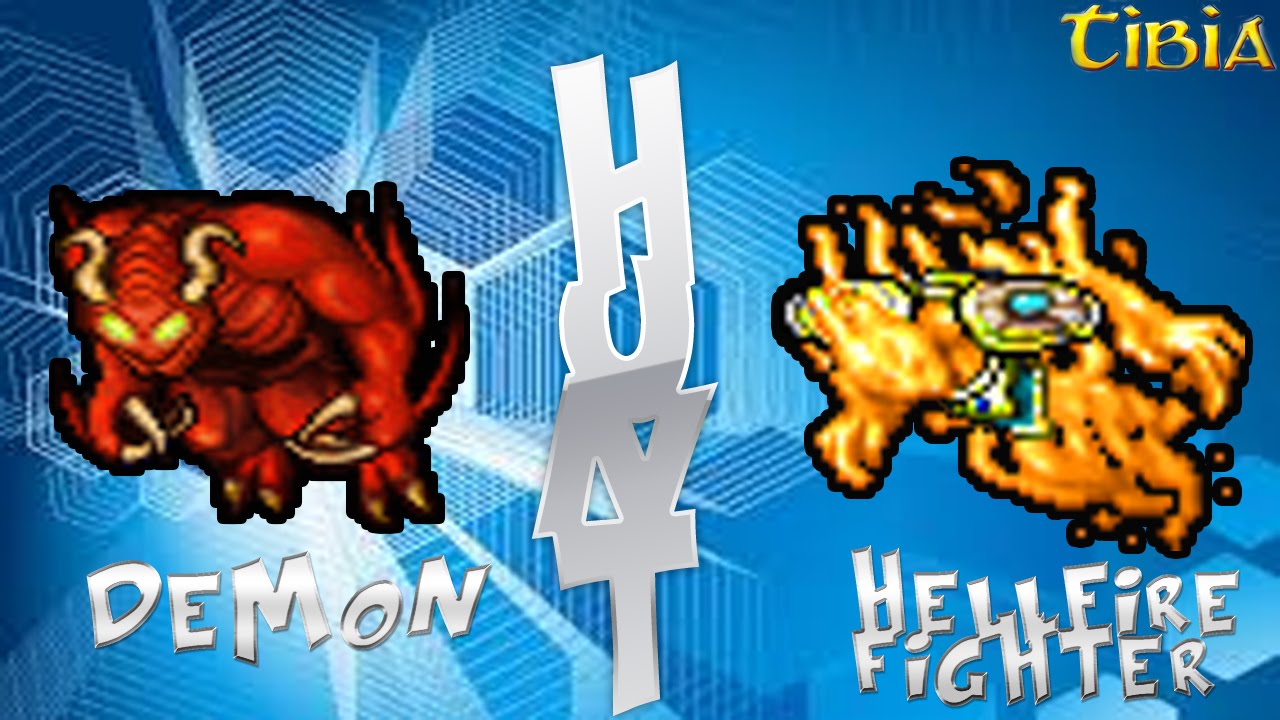 Tibia - Hunt Edron - Demon e Hellfire Fighter - ED 363 - YouTube