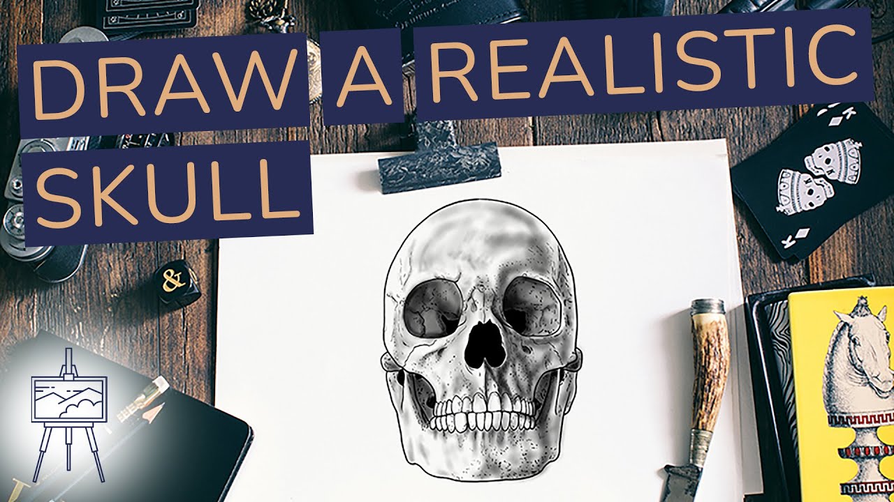 How to Draw a Skull – Step-by-Step Tutorial to Skull Drawing - YouTube