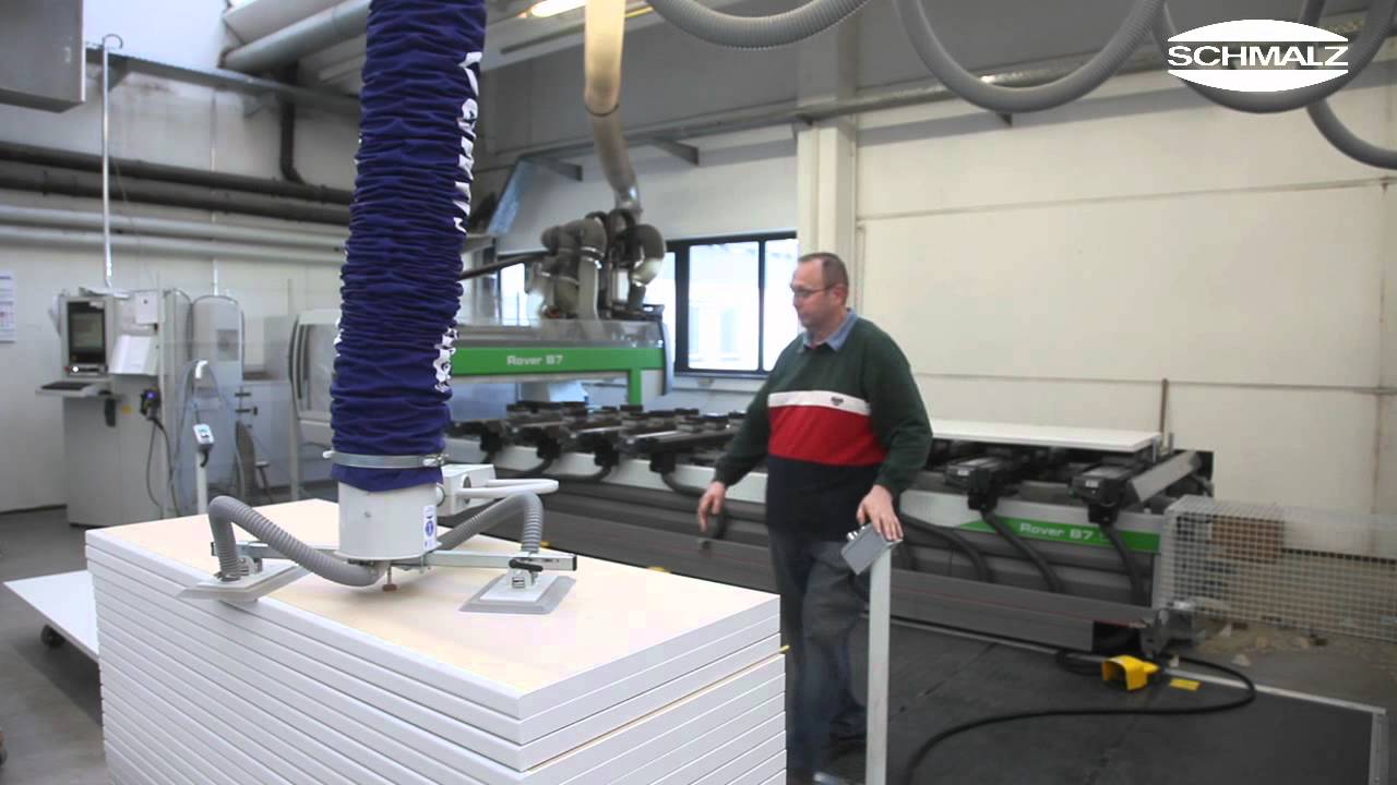 Vacuum Tube Lifter JumboErgo for Loading and Unloading CNC Woodworking ...