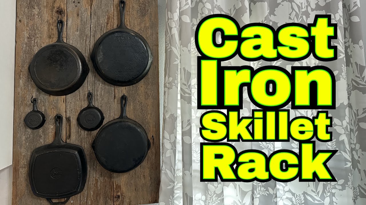 Rustic Cast Iron Skillet Rack DIY: Upcycling Family Memories - YouTube