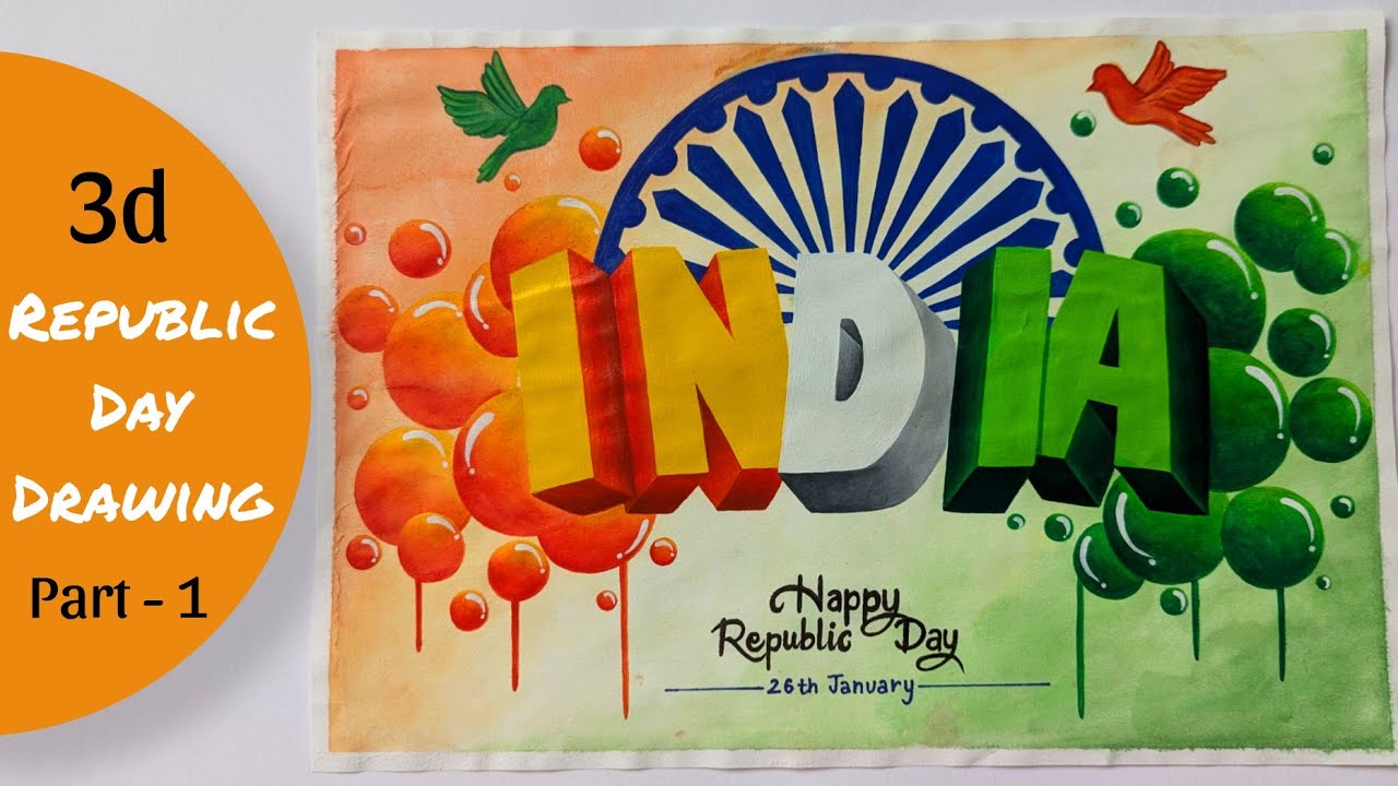 Republic Day Drawing | 26 January Easy Drawing | Republic Day Easy ...