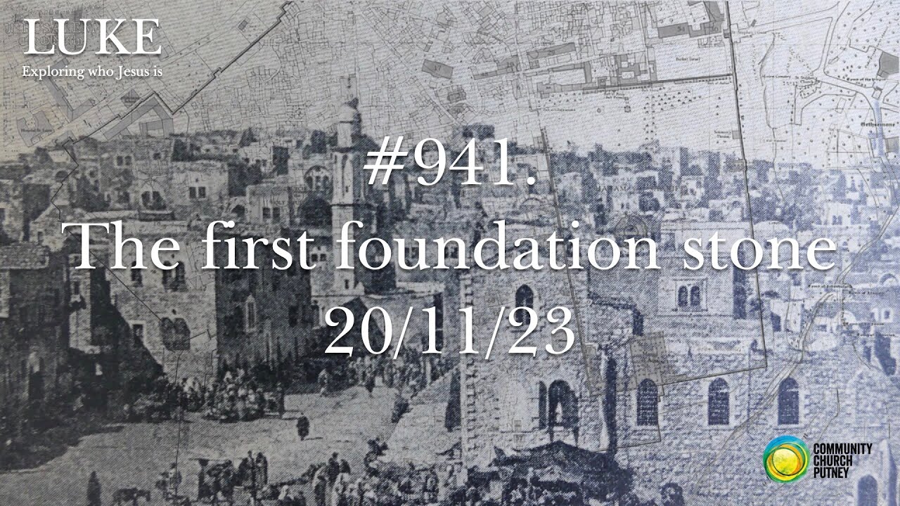 #941. The first foundation stone 20/11/23 - YouTube