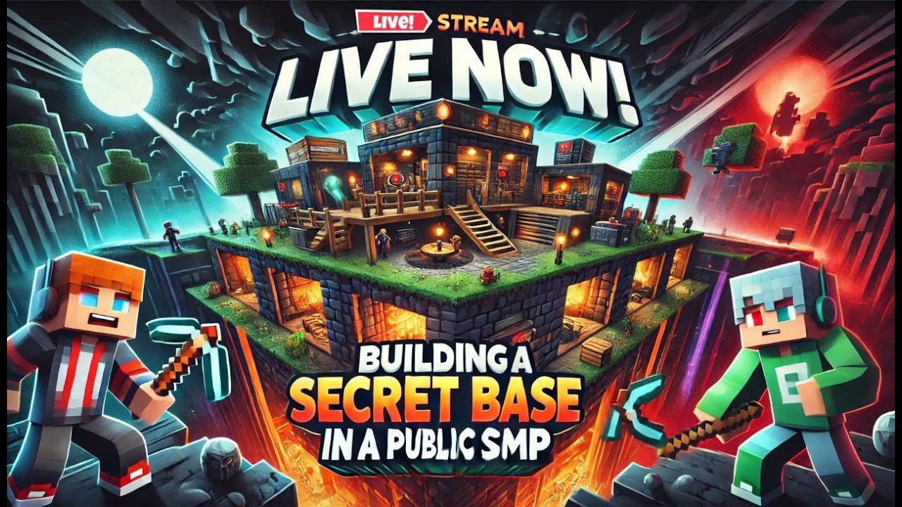 🔴[Live] Making Underground Base in Minecraft Public SMP # ...