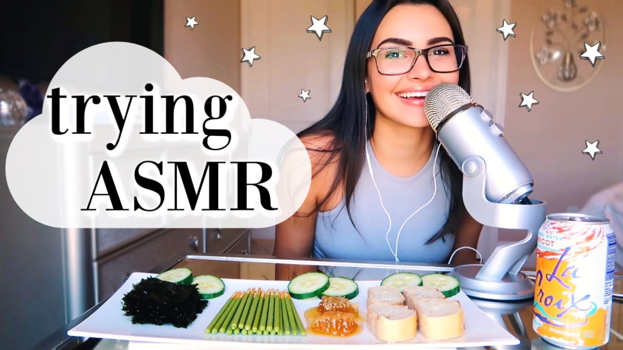 the worst asmr video thus far *trying popular asmr foods for the first ...