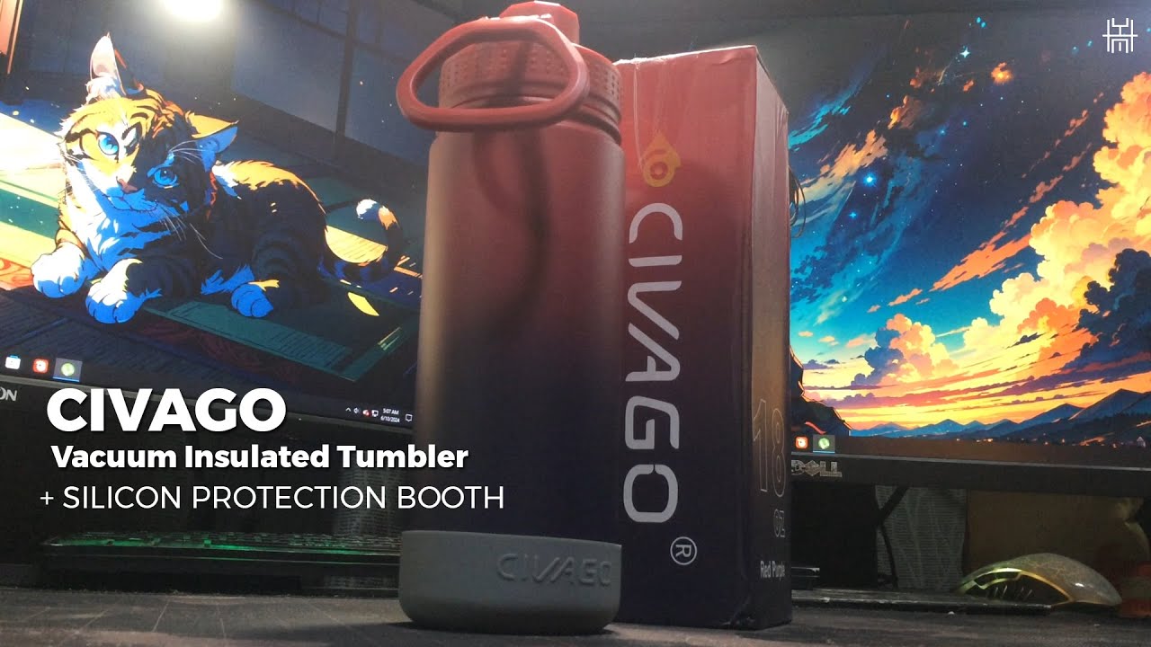 CIVAGO Tumbler Wide Mouth with Cap Lid Vacuum Insulated Hot And Cold ...