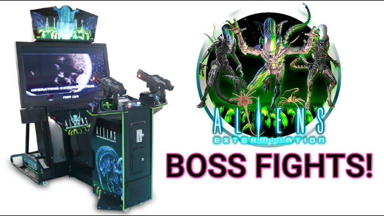 Aliens: Extermination Arcade HD BOSS FIGHTS! ALL BOSSES! - YouTube