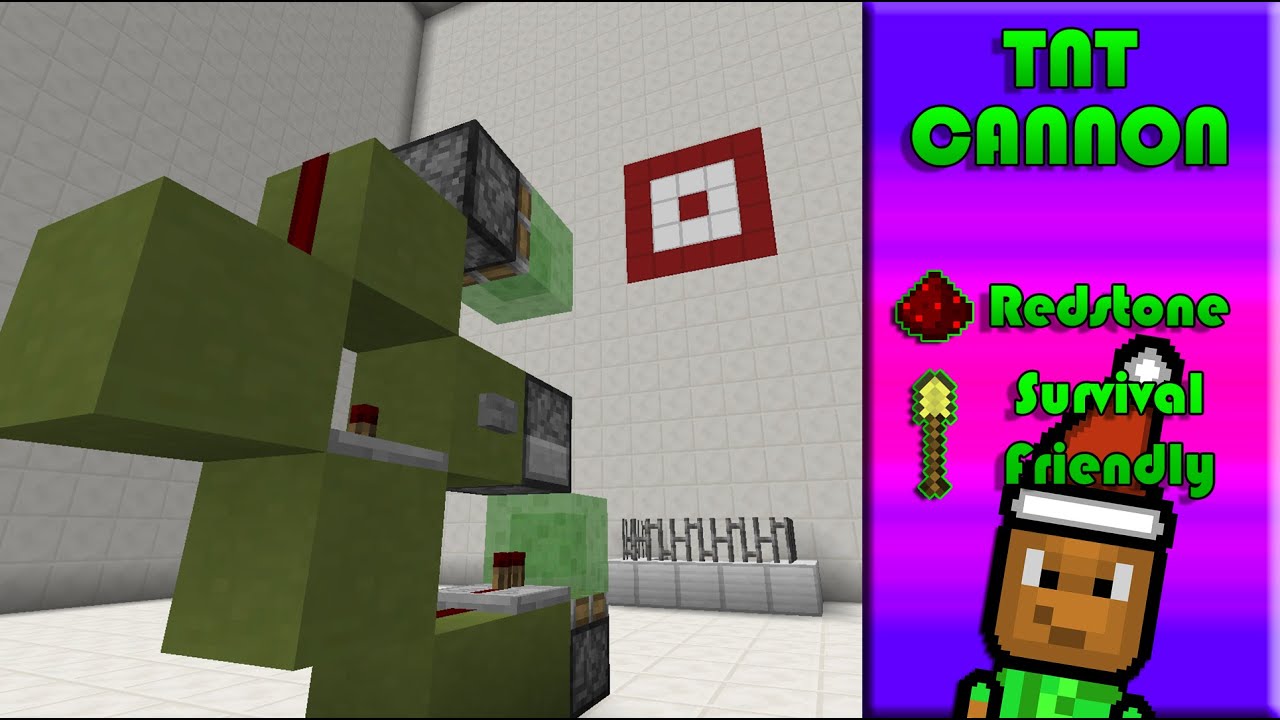 Minecraft Tutorial: TNT Cannon (Slime Block) - YouTube